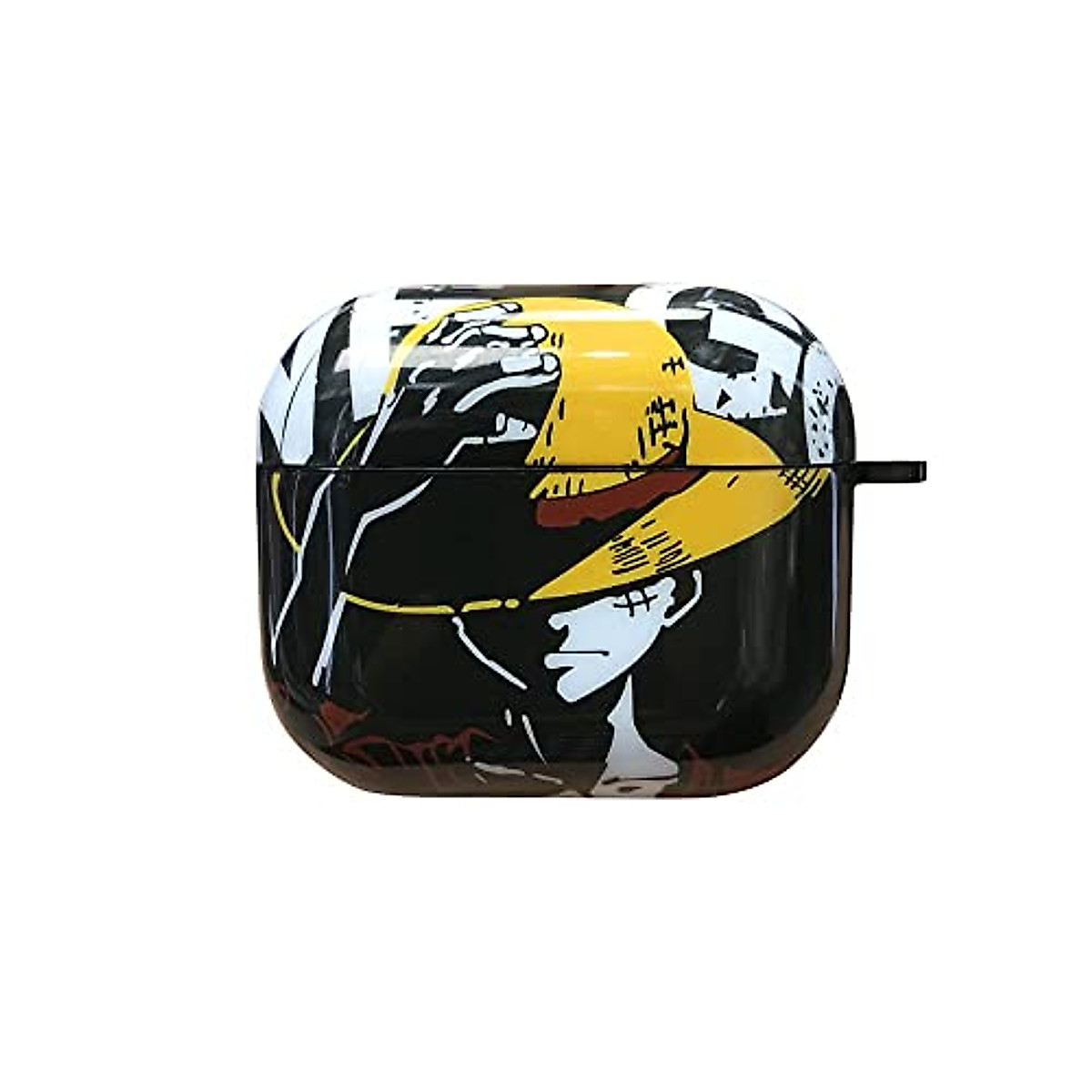 Airpods 3 Case 3rd Generation Airpods 3D Fashion Cute Cartoon Character Theme Design Protective case, Suitable for Airpods 3 Wireless Charging, with Keychain Airpods 3 case (Straw Hat Luffy)