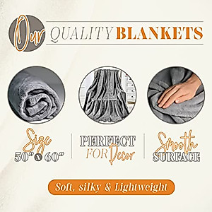 Elegant Comfort Lightweight Halloween Themed, Soft, Cozy and Plush- Throw Blankets, Perfect for Lounging This Spooky Season, 50 x 60 inches, Skull & Bones,