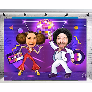 70s Disco Party Banner Pretend Play Party Game Backdrop Retro Disco Ball Theme Decor Decorations for 70's Night Club Neon Dance Party 1970s Disco Fever Party 1st Birthday Party Supplies Background