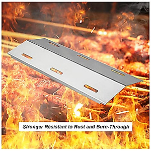 Derurizy Repair Kit Replacement for Ducane 3 Burner 3100, 3200, 3400, 30400040, DUCHD1, 30500048, 30500602, DUCHP1 Gas Grill Stainless Steel Grill Burner Tube, Heat Plate Tent Shield, 17"