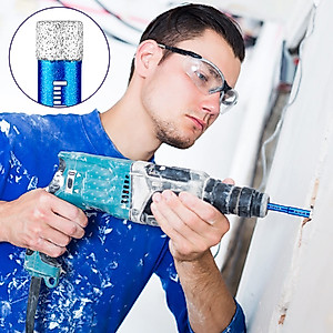 5 Pcs Dry Diamond Drill Bits Set, Glass Ceramic Marble Tile Drill Bits, Not for Wood, 1/4, 5/16, 3/8, 1/2 Inch Round Shank