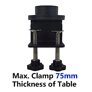 CUREOL Microscope Articulating Arm Rotatable Universal Clamp Stand Stereo Trinocular Microscopio HDMI Camera Lens Phone Repair Tools (Size : 76mm Bk No Clamp)