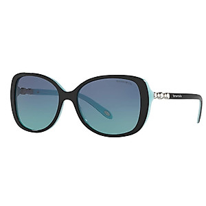 Tiffany & Co. TF4121B Sunglasses Black Blue w/Blue Gradient Lens 55mm 80559S TF4121-B Tiffany&Co. TF 4121B TF 4121-B, Large