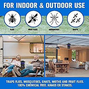 Bell+Howell Monster Trapper 1923 Vacuum-Based Trap for Bugs and Insects, No Zapping Noise, Whisper-Quiet, 100% Chemical-Free, Pest Killer As Seen On TV, 8.5" x 7.5"