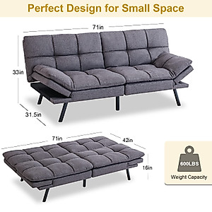MUUEGM 267FA-DGY Sofabed, Medium, Gray-01