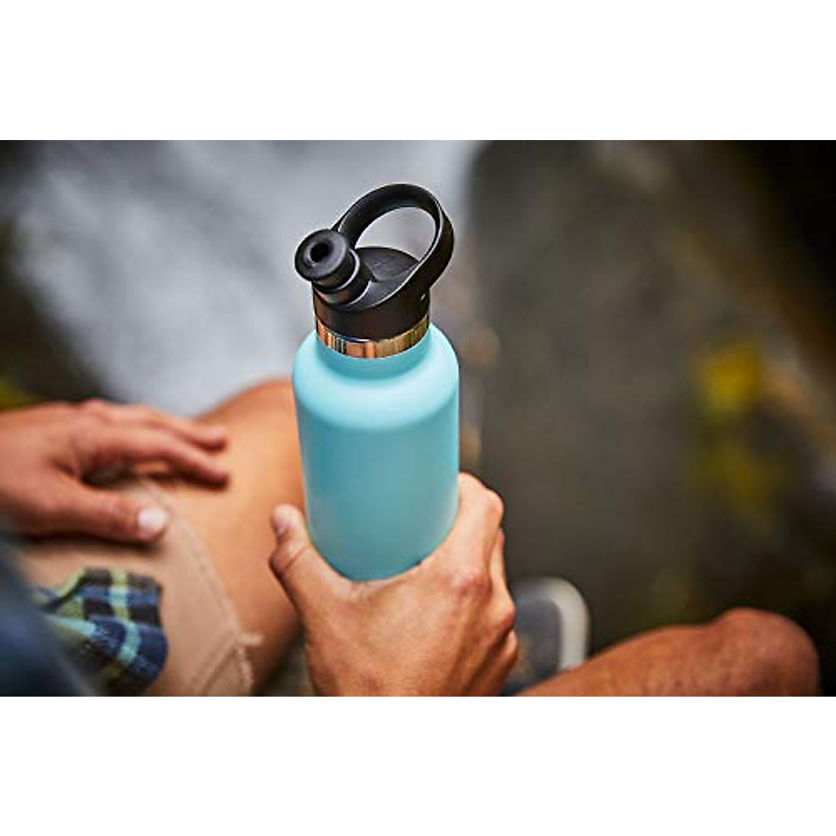 Hydro Flask Water Bottle - Stainless Steel & Vacuum Insulated - Wide Mouth 2.0 with Leak Proof Flex Cap - 40 oz, Watermelon