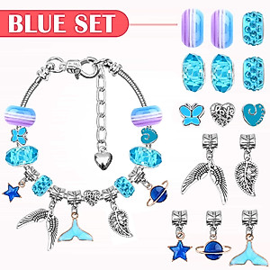 85 Pcs Charm Bracelet Making Kit, Acejoz DIY Charm Bracelets Beads for Girls, Adults and Beginner Jewelry Making Kit