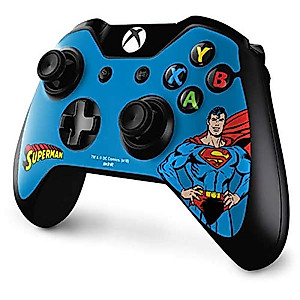 Skinit Decal Gaming Skin Compatible with Xbox One Controller - Officially Licensed Warner Bros Superman Portrait Design