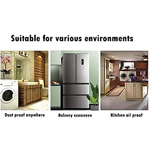 Fridge cover Dryer Washer Top Dust-proof cover with Storage Pockets Bags, Oven Cover Multi-Purpose 23" x 59" Linen (Banana leaf x1pcs)