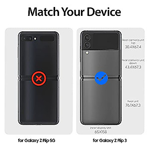 WHITESTONE DOME GLASS [1SET 4PCS] for Samsung Galaxy Z Flip 3 Premium Film Screen Protector Anti-Shock,HD Clear,Self Healing EPU Film for Galaxy Z Flip 3