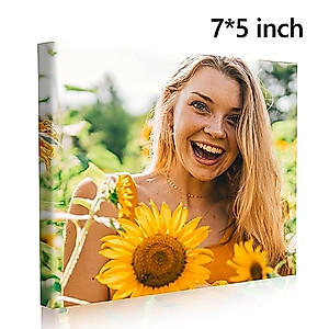 Hoomall Personalized Custom Canvas Prints, Custom Canvas Print with Your Photo, Crude Wood Photo Frame, Perfect for Home Decor, Gifts & Keepsakes, Variety of Sizes