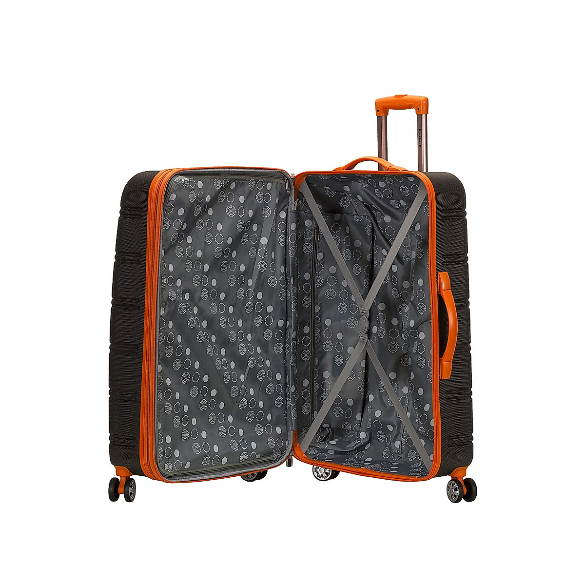Rockland Melbourne Hardside Expandable Spinner Wheel Luggage, Charcoal, 2-Piece Set (20/28)