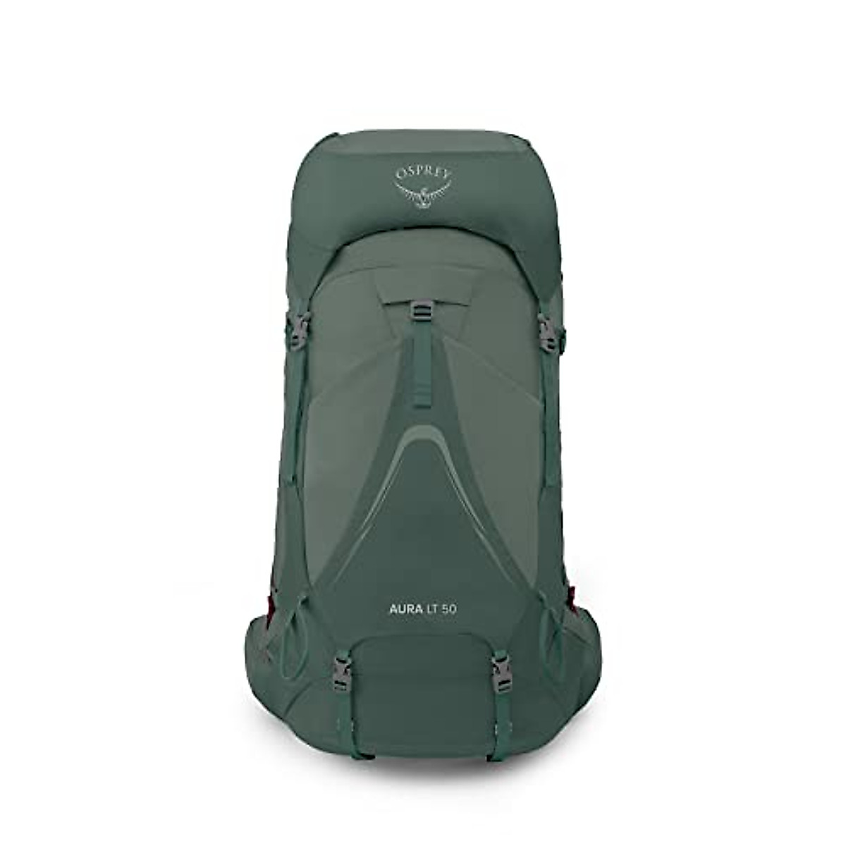 Osprey Aura AG LT 50L Women's Backpacking Backpack, Koseret/Darjeeling Spring Green, WXS/S