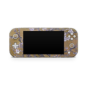 Tacky Design Almond Blossoms Decal Skin Compatible with Nintendo Switch Skin Wrap, Kawaii Pastel Skin for Nintendo Switch Lite Cover, Premium Vinyl 3M Full Wrap Decal (Brown).