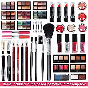 FantasyDay All-in-one Holiday Make up Gift Set | Makeup Kit for Women Full Kit Essential Starter Bundle Include Eyeshadow Palette Lipstick Blush Foundation Concealer Face Powder Mascara Lipgloss Brush