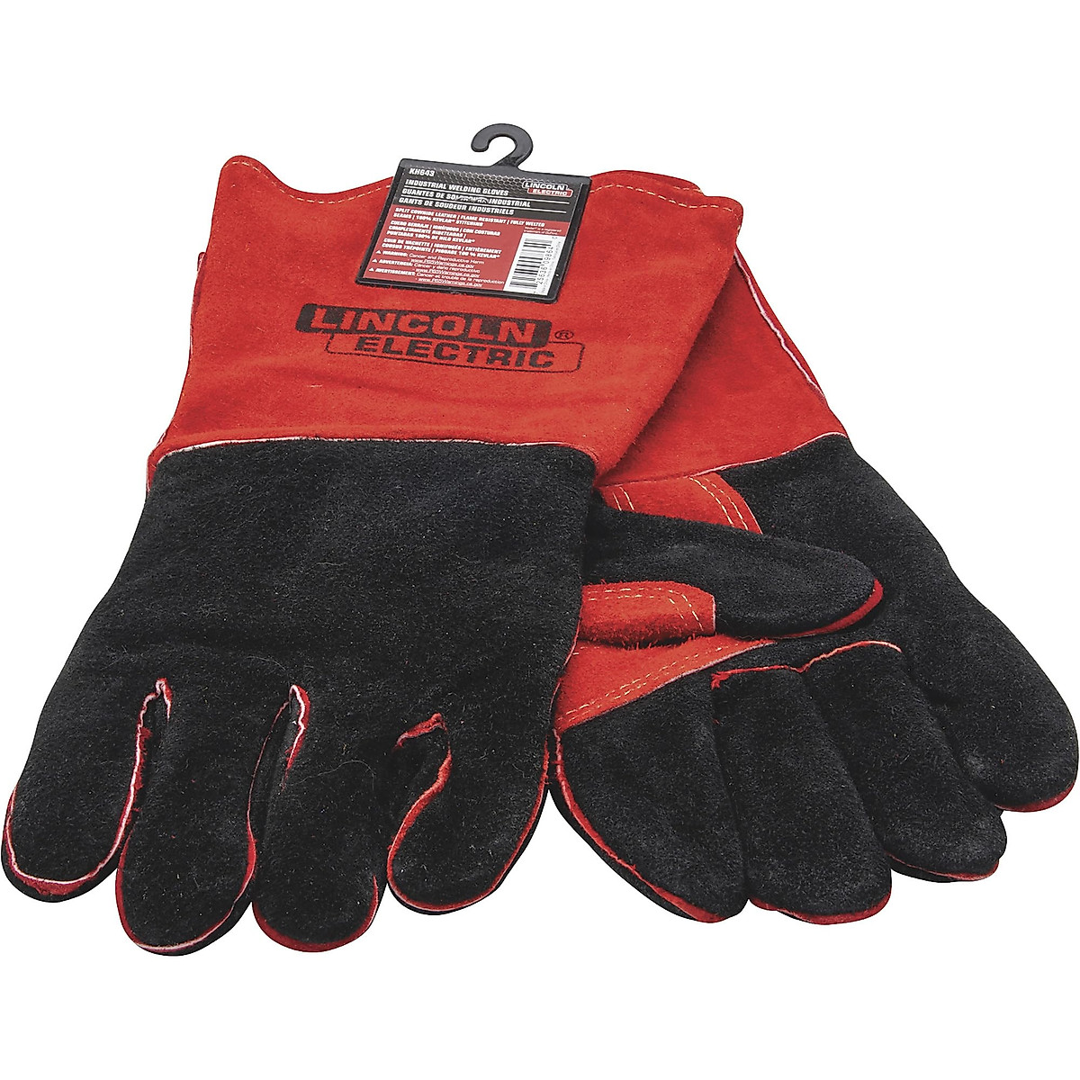 Lincoln Electric Unisex Adult Long Cuff Gloves, Red, One Size