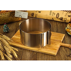 Uncle Jack Adjustable Cake Mousse Mould Stainless Steel 6 to12 Inch Cake Mold Ring Baking Décor