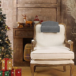 Weysat 2 Pieces Neck Pillow for Recliner Head Pillow Adjustable Plush Pillow Neck Roll Non Slip Fleece Couch Neck Head Support Pillow for Travel Home Recliner Sofa Armchair (Gray)