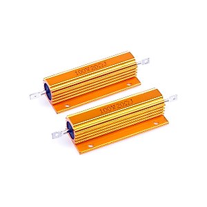 LM YN 100 Watt 20 Ohm 5% Wirewound Resistor Electronic Aluminium Shell Resistors Gold (Pack of 2)
