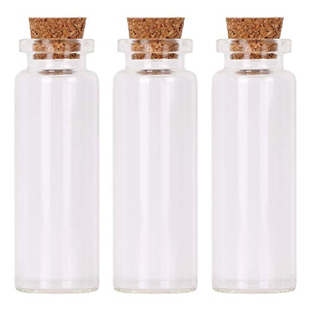 MaxMau 100 Small Glass Bottles with Cork Stoppers,15ml Glass Vials Tiny Jars for Wedding Favors Party Gift Room Decoration Seed Storing Containers Art Paint Display