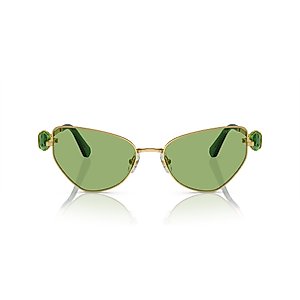 SWAROVSKI SK7003 Sunglasses, Gold/Dark Green, 57 mm