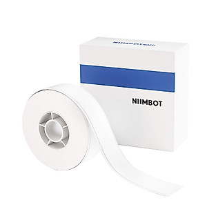 NIIMBOT Cable Label Maker Tape (0.49" x 4.29") Printer Sticker Paper with Self-Adhesive for D11/D110/D101 Label Maker,1 Roll of 65 (White)