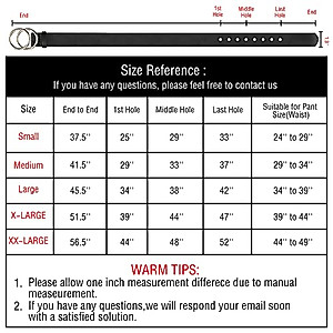 Udekit Women's Leather Belt Double O Ring Soft Faux Leather Waist Belt Medium Size (3 Pieces/Set)