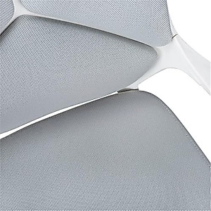 Monarch Specialties I 7270 Office Chair, Adjustable Height, Swivel, Ergonomic, Armrests, Computer Desk, Work, Metal, Fabric, White, Grey, Contemporary, Modern