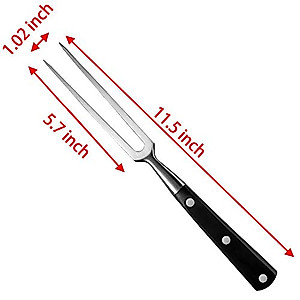 MeiAoJia Heavy Stainless steel carving fork,barbecue cooking meat fork, used to fixed, move, poultry and Turkey forks(L:11.5-Inch)