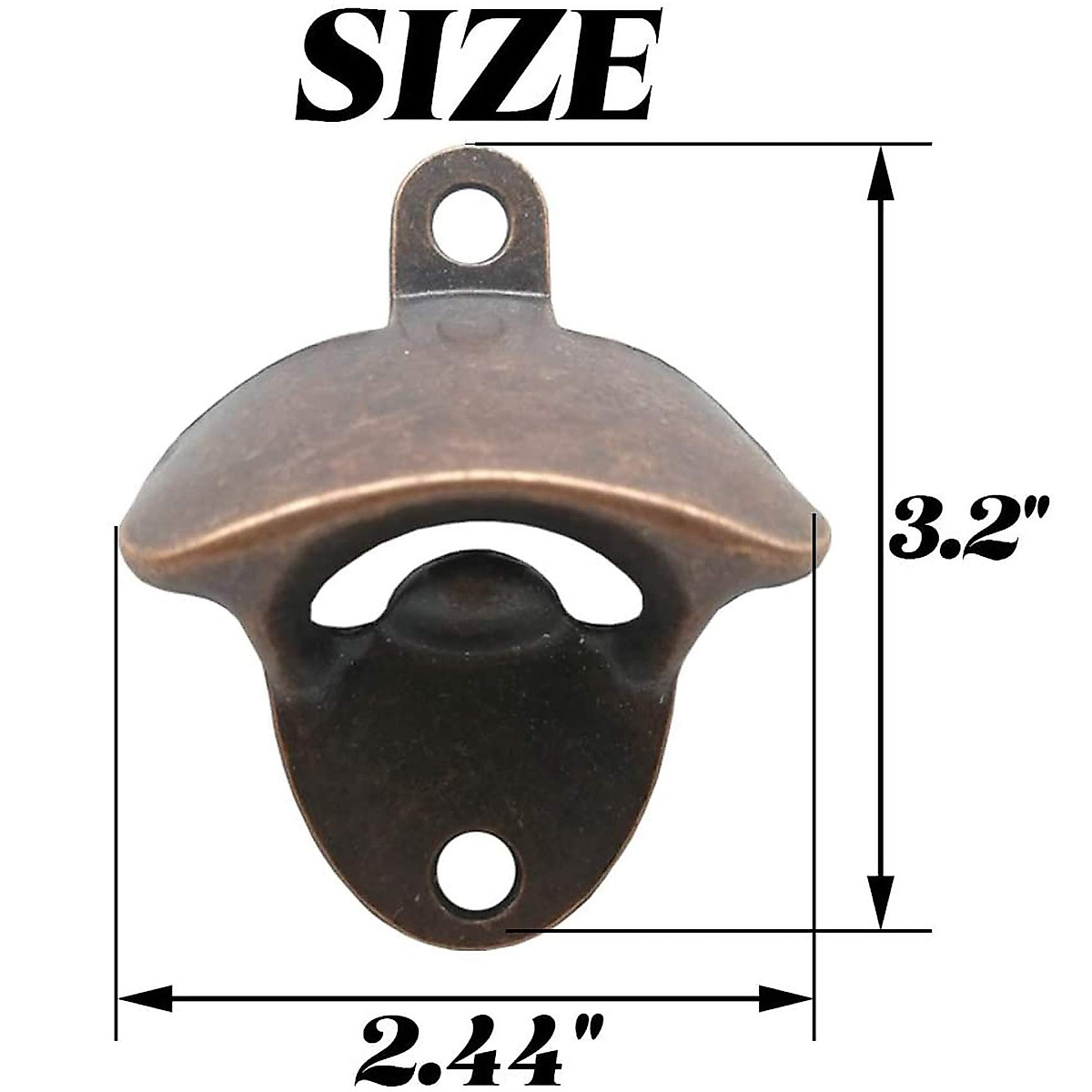 RONYOUNG 12PCS Wall Mounted Bottle Opener Vintage Beer Bottle Opener Suitable for Bars KTV Hotels Homes (Red Bronze)