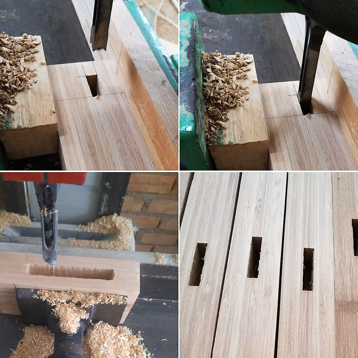 SagaSave 6.4mm Square Hole Drill Bit Opener, 1/4" High-Carbon Steel Hollow Chisel Mortise Power Tool for Woodworking,1PCS