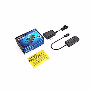 SABRENT 4 Port USB 3.0 Hub with Individual LED Lit Power Switches, Includes 5V/2.5A Power Adapter (HB-UMP3)