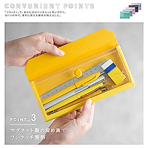 キングジム(Kingjim) KING JIM Flatty 5358 Bag-in-Bag Case, Pen Case Size, Blue-Gray