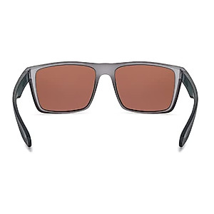 Hobie - Cove Polarized Sunglasses - Outdoor Sunglasses with HydroClean Lenses for Men and Women - Copper w/Sea Green Mirror Lenses/Satin Crystal Grey Frame