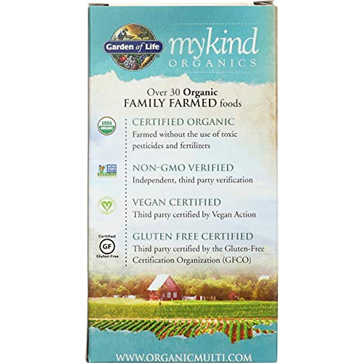 Garden Of Life Organic Mykind Men's 40 Multi, 72 CT