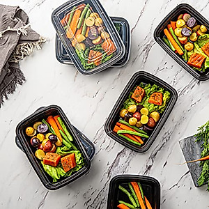 [50 Sets] 24 oz. Meal Prep Containers With Lids, 1 Compartment Lunch Containers, Bento Boxes, Food Storage Containers