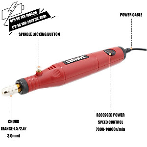 CHOKMAX Rotary Tool Kit, 18V MRT18VAC Electric Mini Grinder Electric Handle Nail Drill with Variable Speed 40pcs Accessories Multi-Tool for Polishing, Cleaning and Engraving