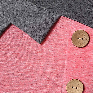 Women's Casual Sleeveless Tops,Loose Color Block Blouse Button T-Shirt Skew Neck Asymmetric Tank Tops Summer Tunic Pink