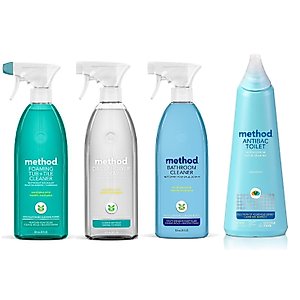 Bathroom Cleaning Products Variety Pack (Bathroom Cleaner Spray, Daily Shower Spray, Foaming Tub + Tile Cleaner. Toilet Bowl Cleaner 24 Oz.) Bundle Pack Of 4 Items