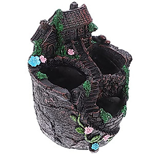 Homoyoyo Flower Vases Decorative 1pc Bonsai Gift Indoor Outdoor Inches Party Desk Scenery Landscape Coffee, Doll Led Container Fleshy Pot, Office Plant Resin Decoration, Pot Statues Plants Pots