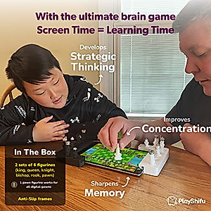 Tacto Chess by PlayShifu (App Based) - Real Figurines, Digital Games | Interactive Story-Based Chess Game Set | Brain Games | Educational Gifts for Boys and Girls Ages 6 & up (Tablet not Included)