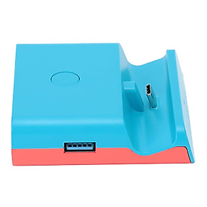 Mxzzand Type-C Charging Dock Stand HDMI Video Converter XDL-NS06 for Switch/Lite(Blue red)