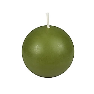 Zest Candle 12-Piece Ball Candles, 2-Inch, Sage Green
