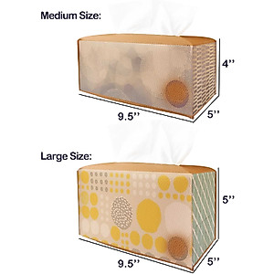 Tissue Box Cover Large Rectangular – Plus Size Leather Tissue Box Holder with Bottom Belt [JESMINI, Camel Brown] Long Rectangle Tissue Holder for Bathroom/Car/Office Decor