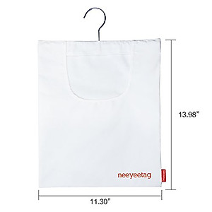 Neeyeetag Clothespins Large Size 3.74 Inch 40 Pack and Medium Size 2.3 Inch 40 Pack, Natural Bamboo Heavy Duty, with a Hanging Canvas Bag