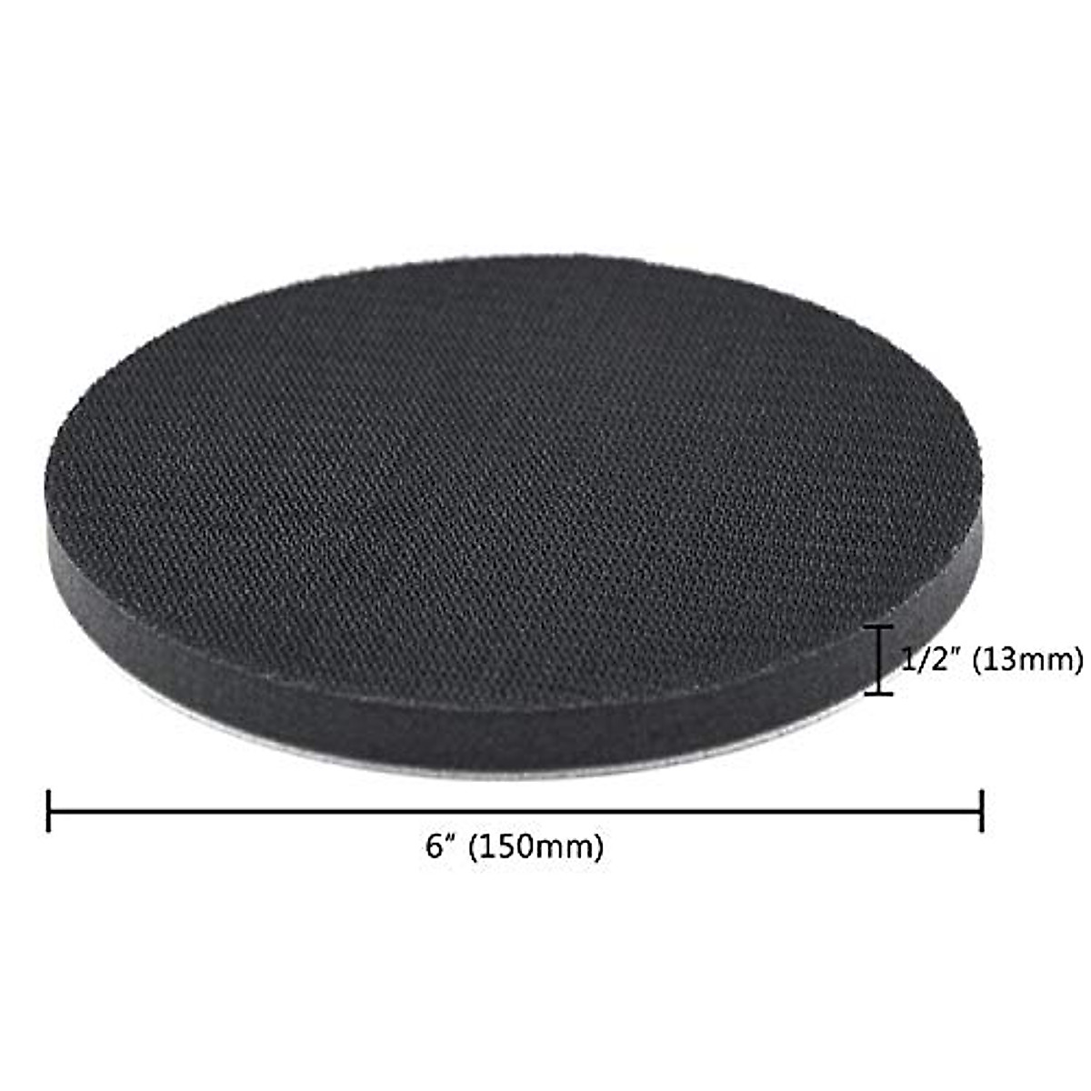 POLIWELL 6 Inch (150mm) Interface Pad Hook and Loop Soft Sponge Cushion Buffing Pads, 2 Pack