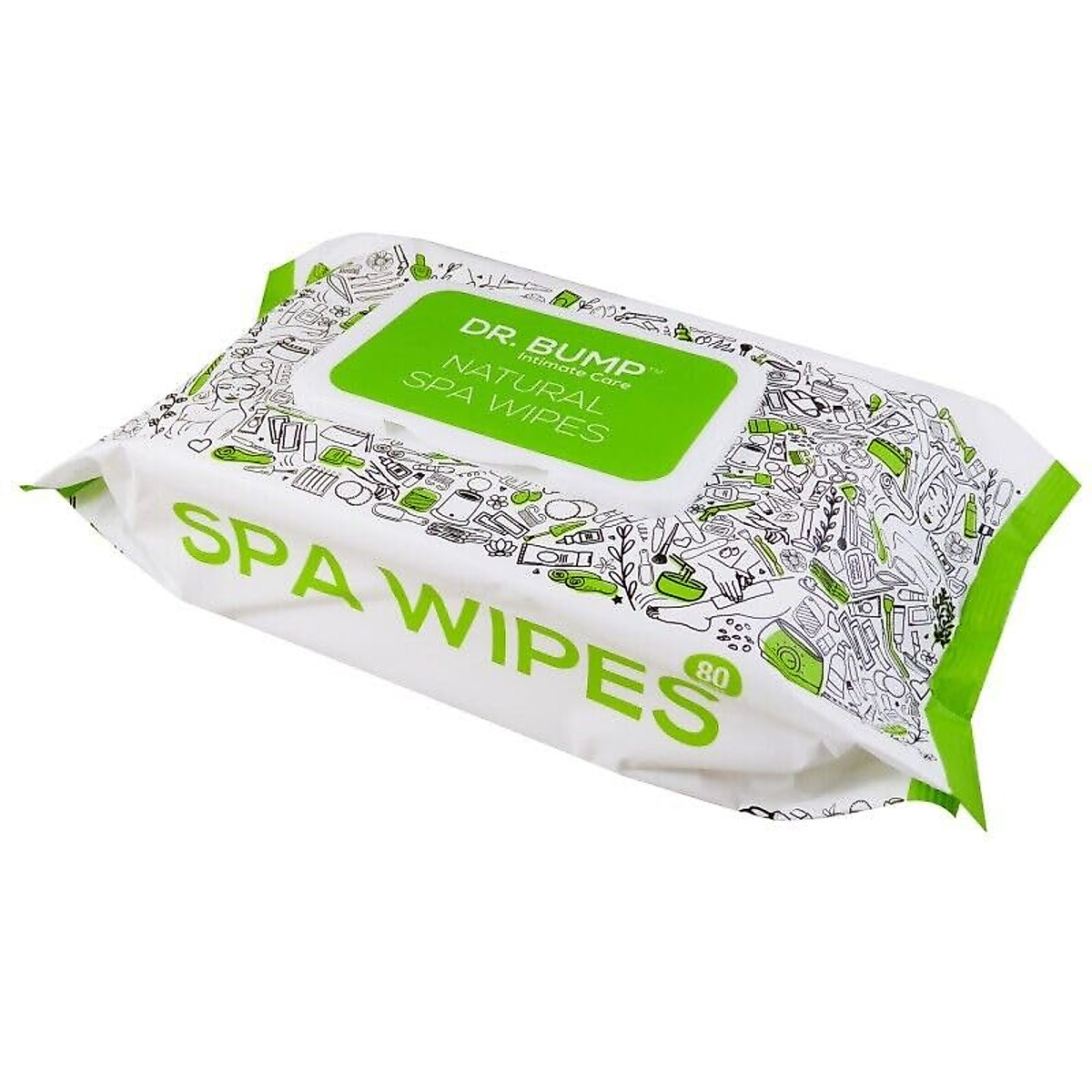 Dr. Bump Intimate Care Natural Spa Wipes with Tea Tree and Manuka Honey 80 pcs