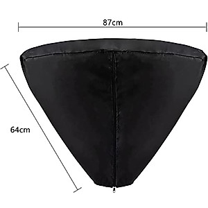 IDOXE Outside Patio Heater Cover Top for Standing Heat Lamp Waterproof with Zipper Classic Terrace Round Propane Fire Sense Gas Black Heater Head Covers Outdoor Stand Up