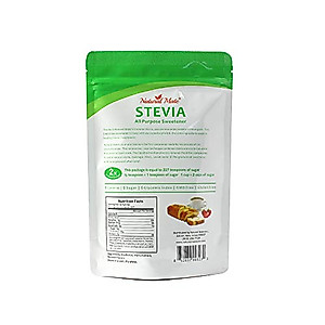 Natural Mate Zero Calorie Sweetener, 16 oz - Organic Stevia Granular Powder Blended with Erythritol - 2:1 Sugar Replacement for Keto, Paleo, Low GI