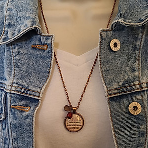 Alice in Wonderland Quote Necklace, Believe In Magic, Quote Gift for Her, Best Friend Gift, Alice Quote, Alice Gift, Alice Magic Quote